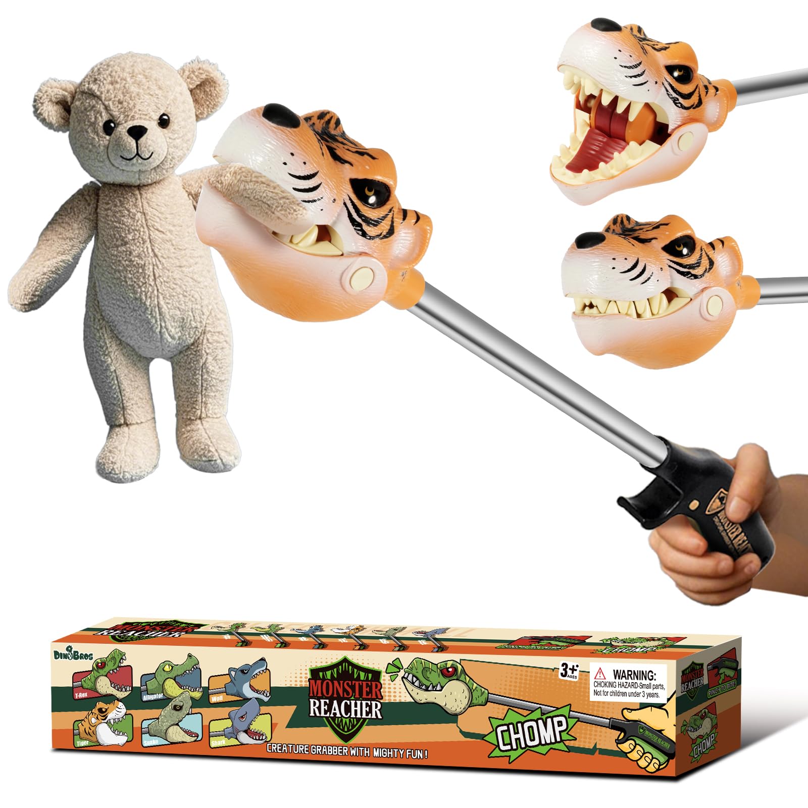 Snapklik.com : 16-Inch Tiger Grabber Toy - Interactive Pick-Up Reacher ...