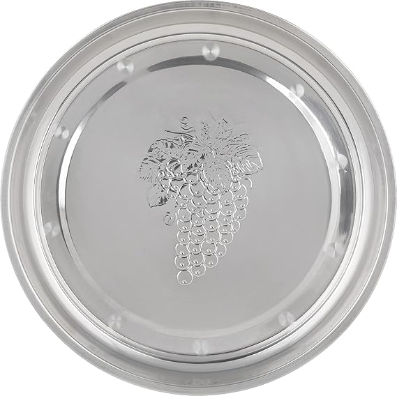 Amazon.com | Stainless Steel Tray - Metal Round Trays Cocktail Server ...