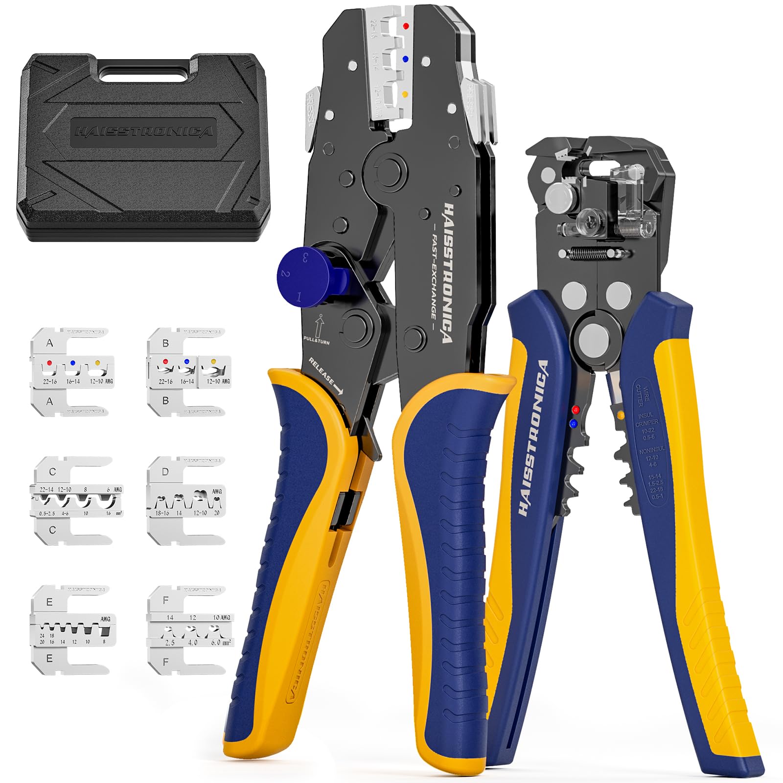Snapklik.com : Haisstronica 8PCS Rapid Replace Ratchet Crimping Tool Set