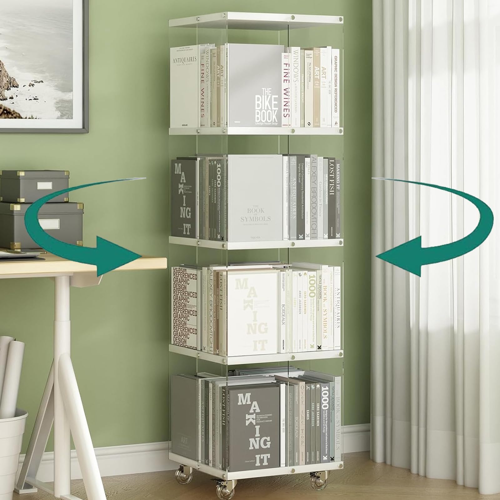 Wisdom Star Librero con Diseño Industrial, Librero Minimalista Moderno ...