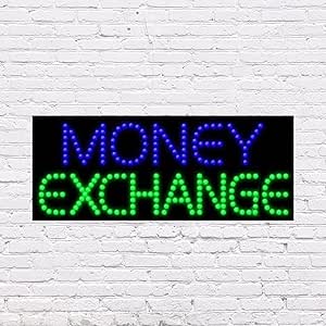 Amazon.com : LED Money Exchange Sign for Retail Business Displays ...