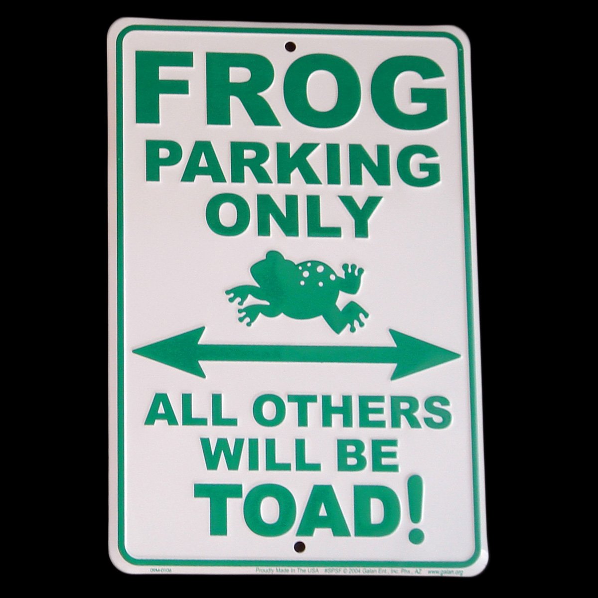Frog Parking Only All Other Will Be Toad Tin Sign : Amazon.ca: Home
