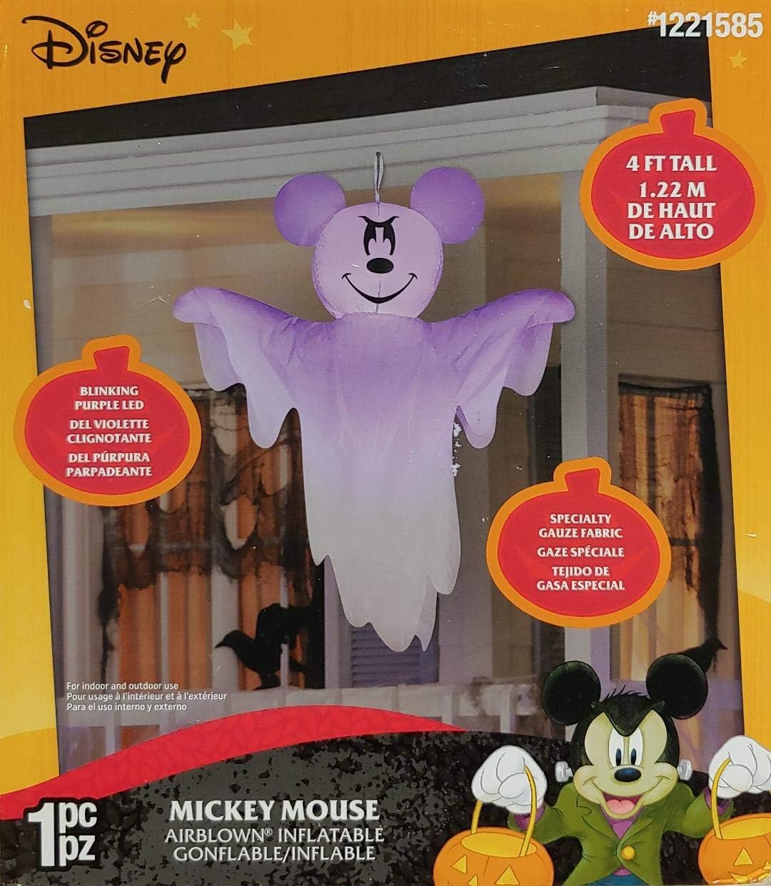 Amazon.com: 4 1/2' Gemmy Airblown Inflatable Disney Hanging Mickey ...