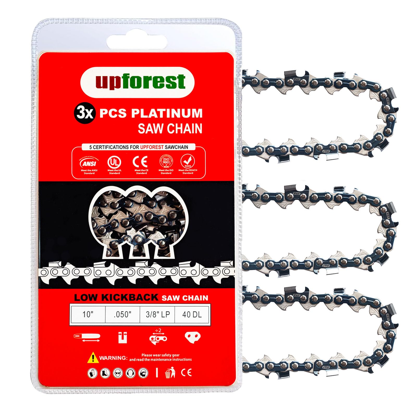 Amazon.com: UPFOREST Worx 10 Inch Chainsaw Chain WG309, Fits 10 Inch ...