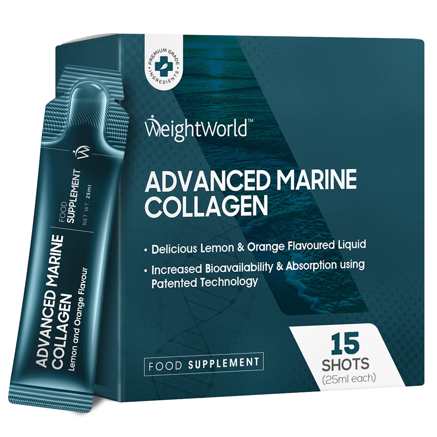 Buy Marine Collagen Liquid - 5000mg X 15 Rejuvenated Collagen Shots Per ...