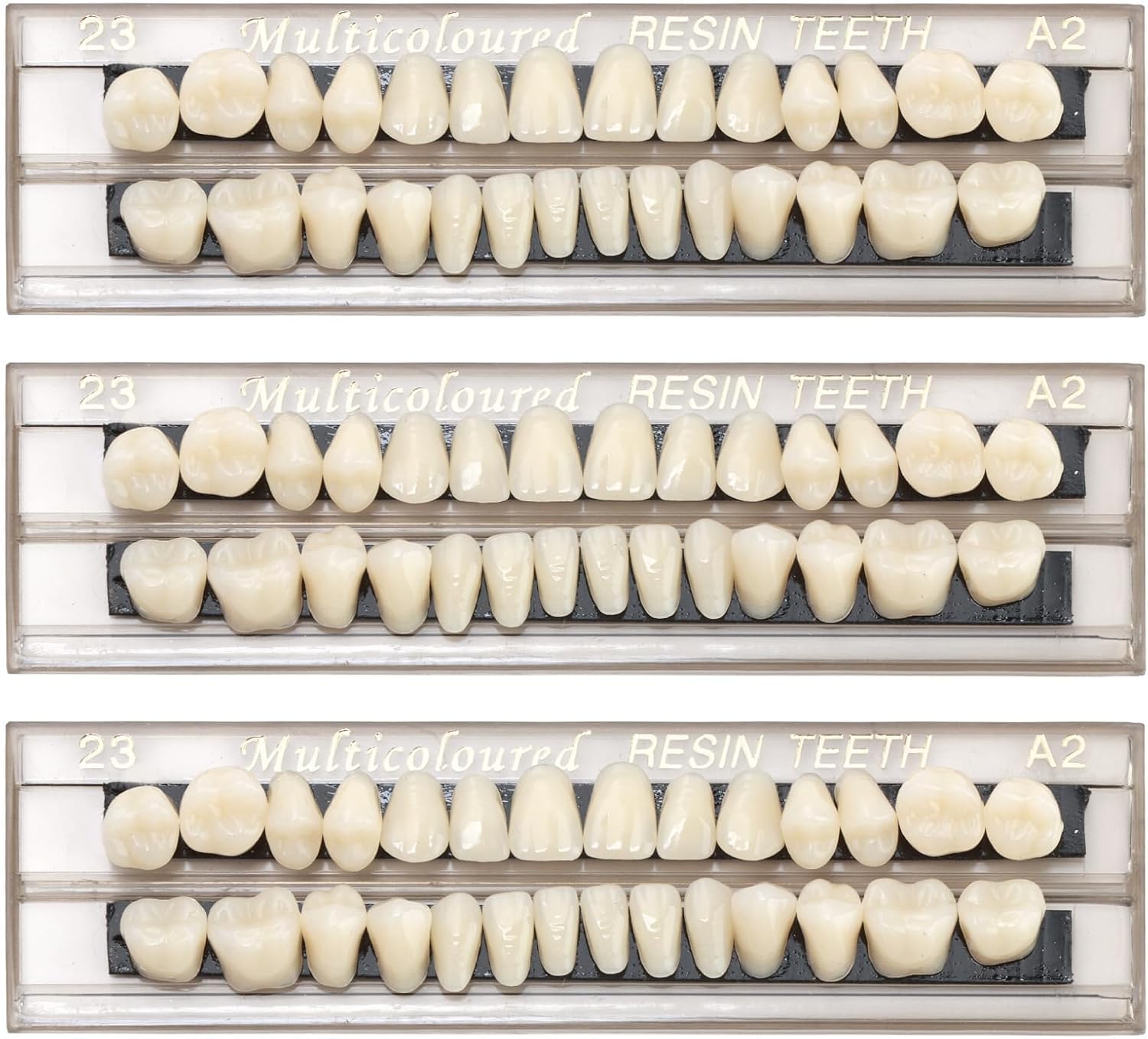 84Pcs False Teeth Acrylic Resin Upper Lower Fake Teeth Sets A2 Color ...