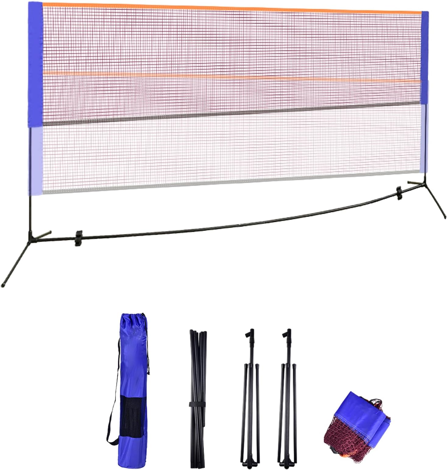 300 * 150Cm Badminton Net Set, Adjustable Height Tennis Nylon Net ...