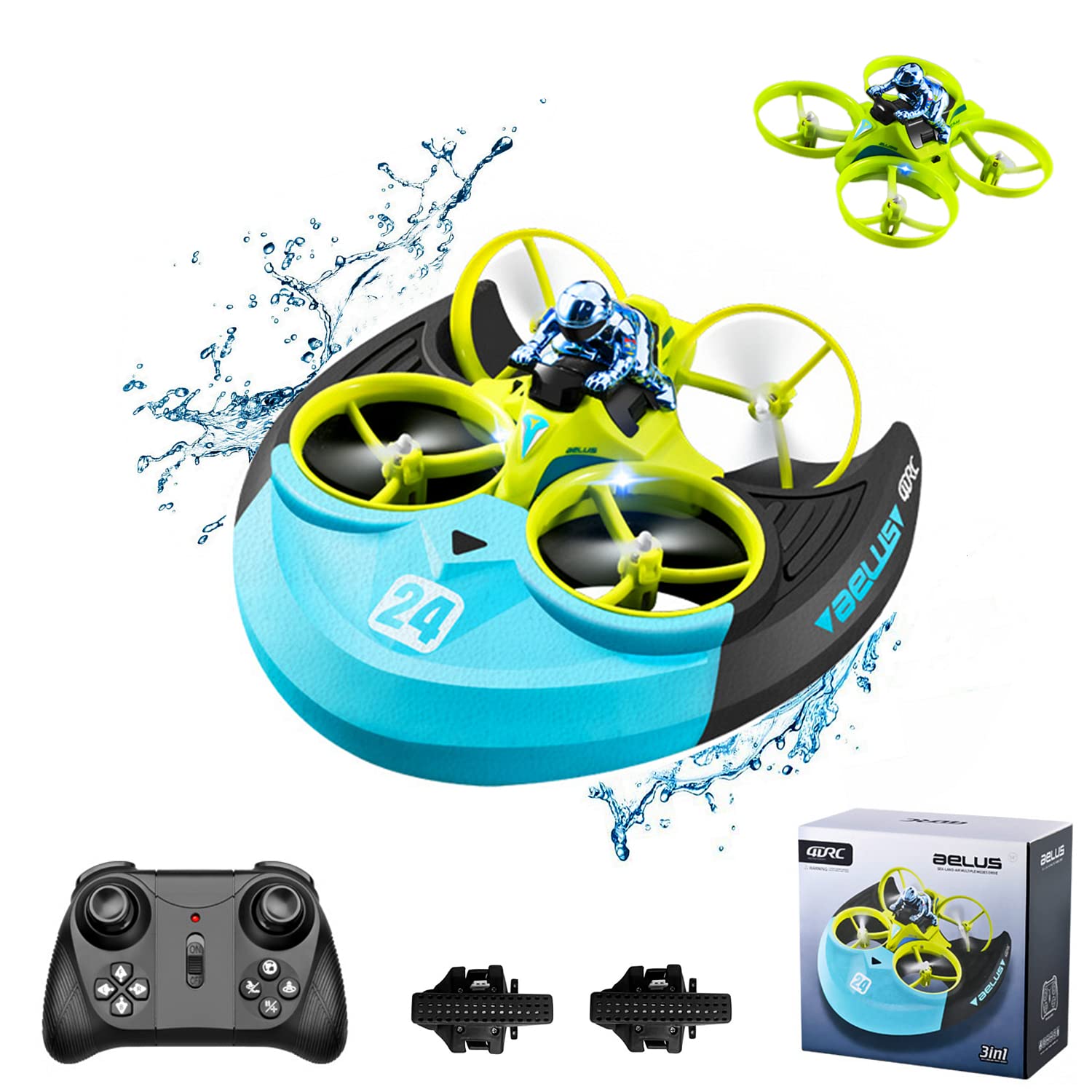 Buy XIAOKEKE Mini Drone for Kids And Adlults, 3 in 1 Water Land Air ...