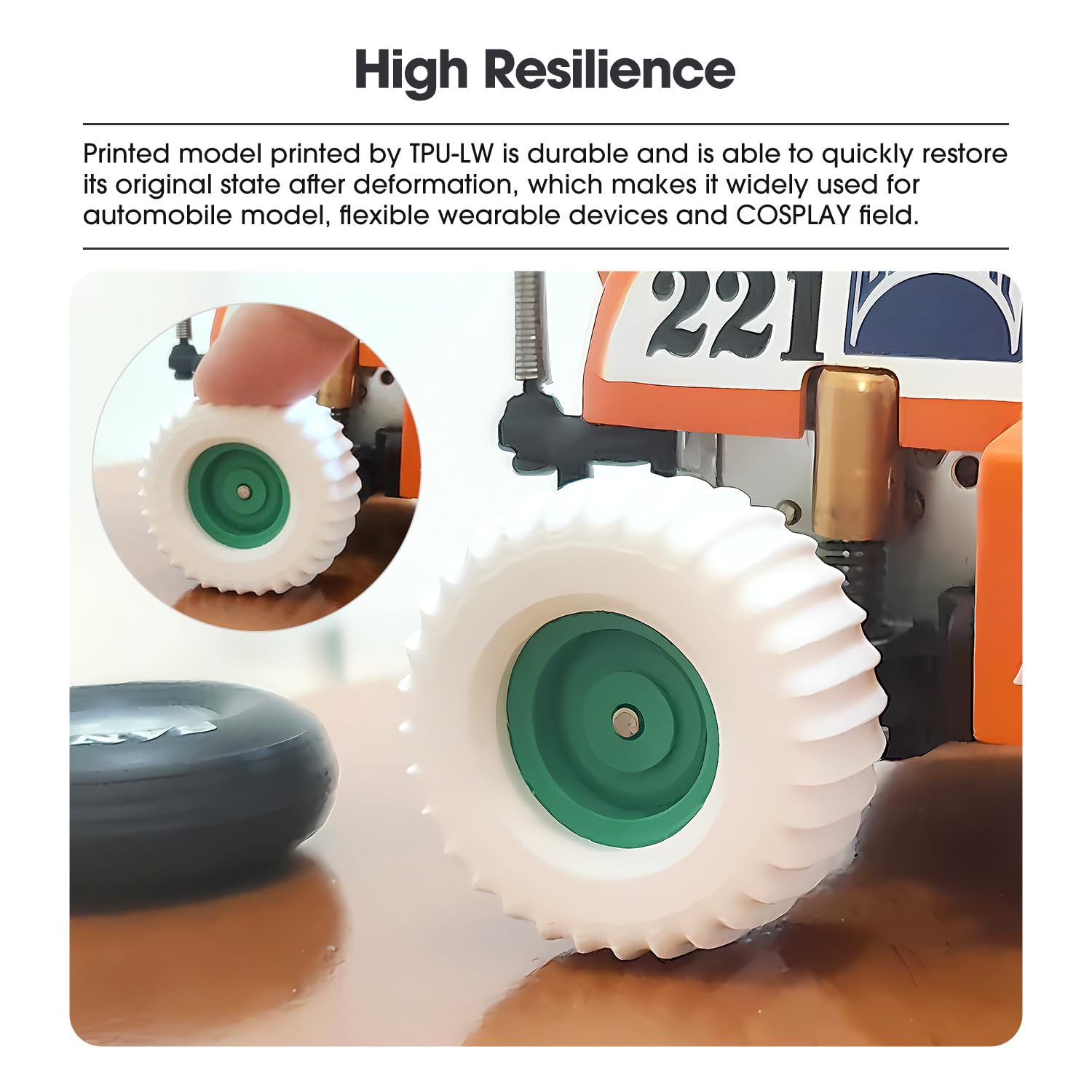 Snapklik.com : TPU LW Flexible 3D Printer Filament, 1.75mm 0.75KG Spool ...