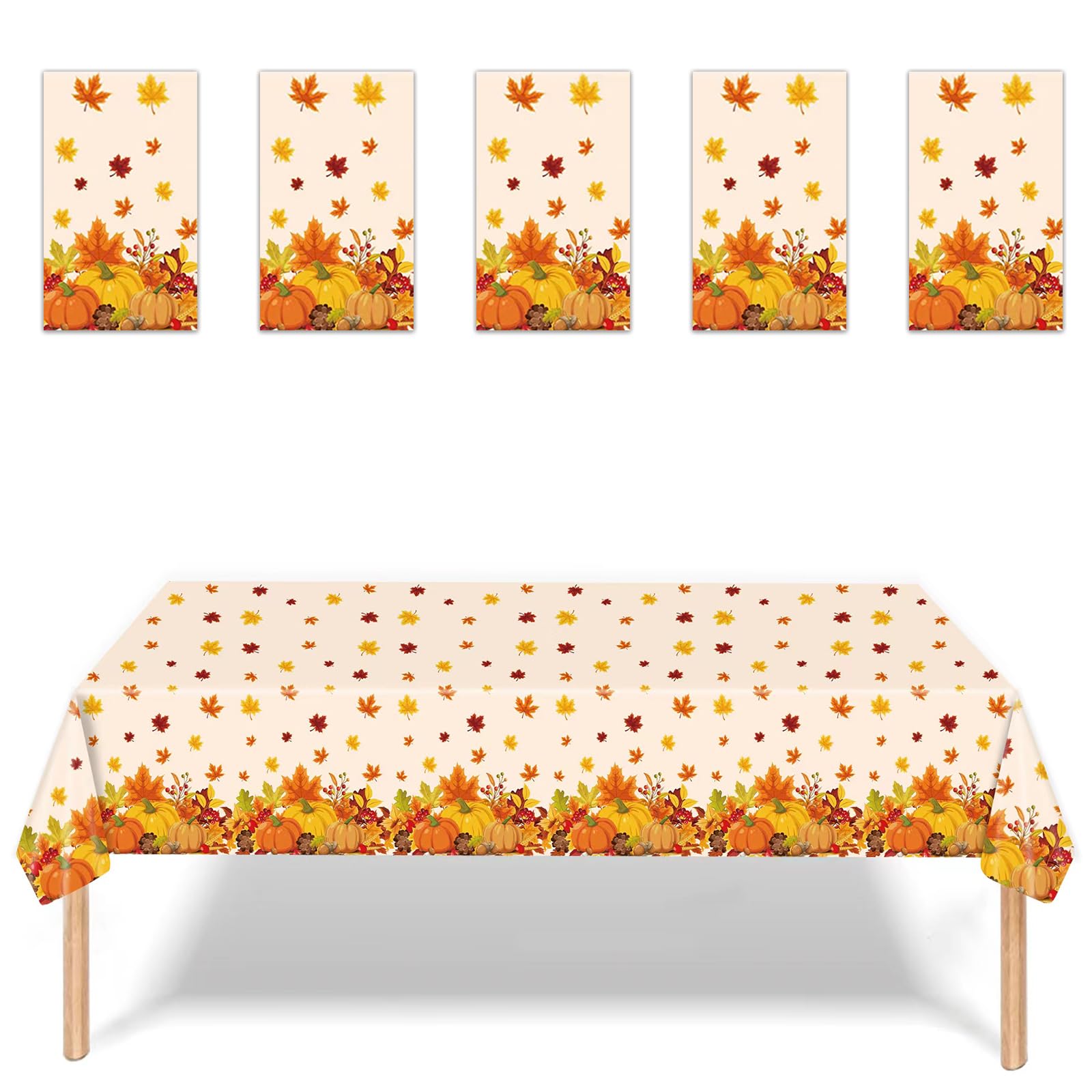 Amazon.com: BEFANTST Thanksgiving Disposable Tablecloth, 54 x 108 Inch ...