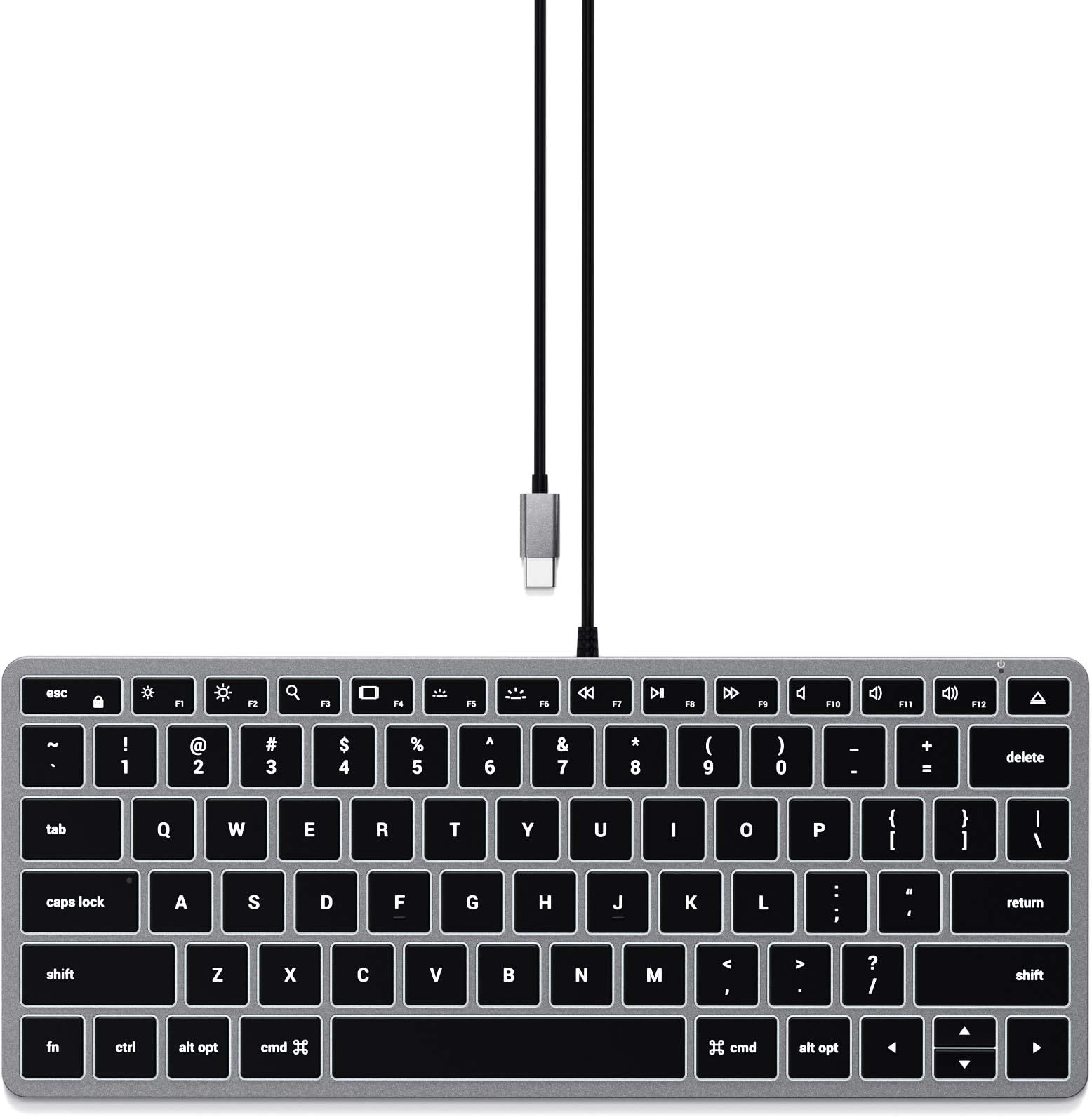 Amazon.com: Satechi Slim W1 Wired Backlit Keyboard – Illuminated Keys & USB C Connection – for ...