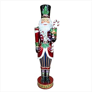 Amazon.com: Fraser Hill Farm 6-Ft. Prelit Metallic Santa Nutcracker ...