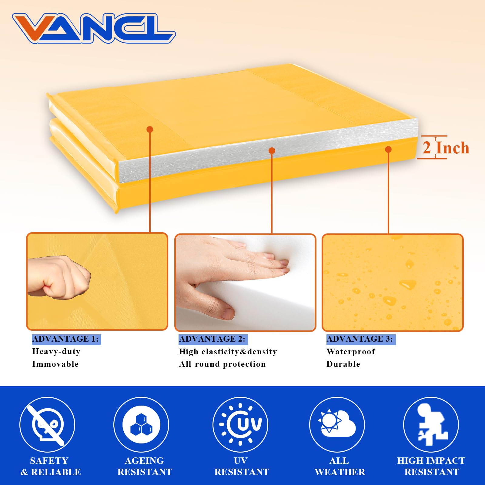 Amazon.co.jp: VANCL ジムパネル用壁マット 厚さ2インチ フォームジム