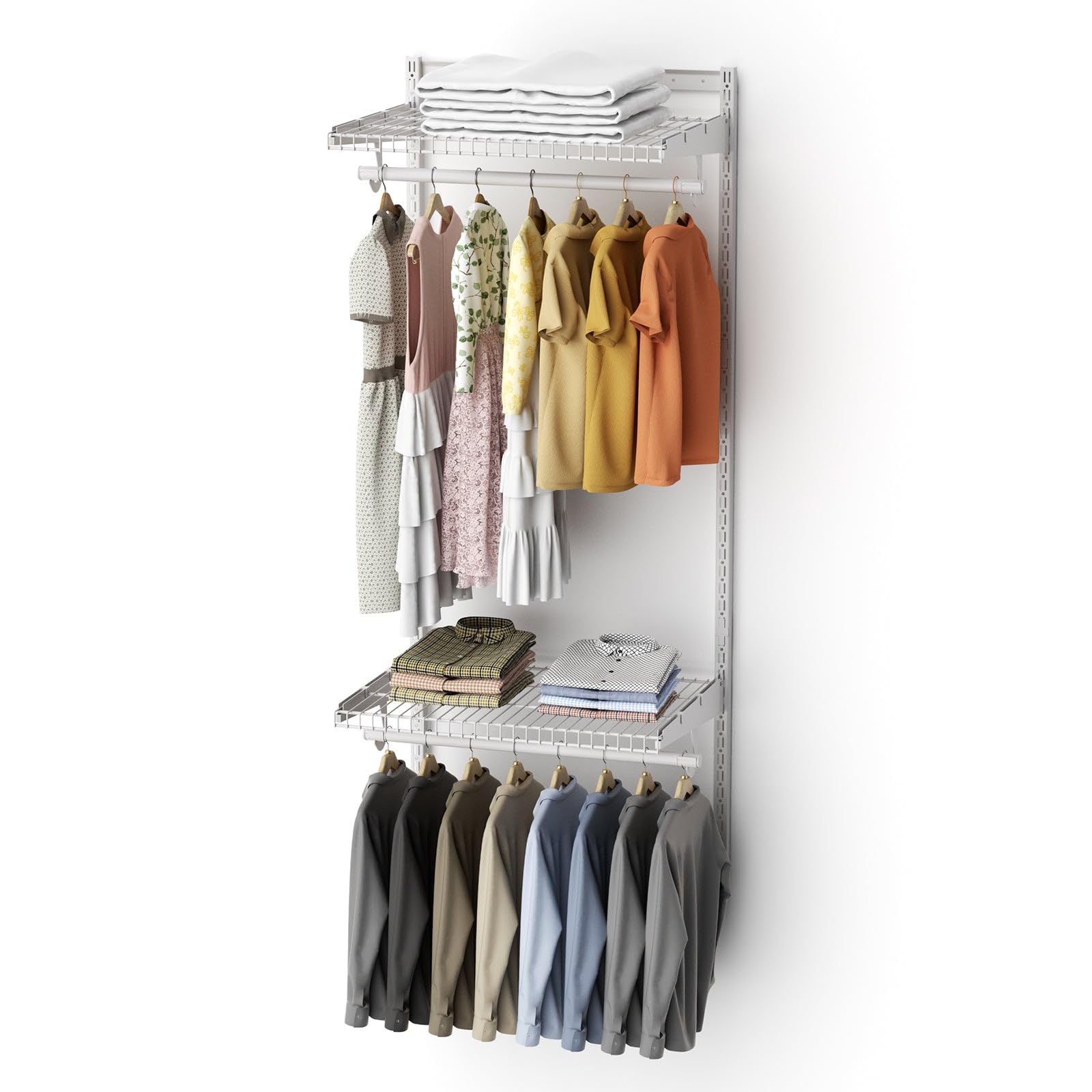 Snapklik.com : LOVMOR 2-4FT Small Closet System, Adjustable Metal Wire ...