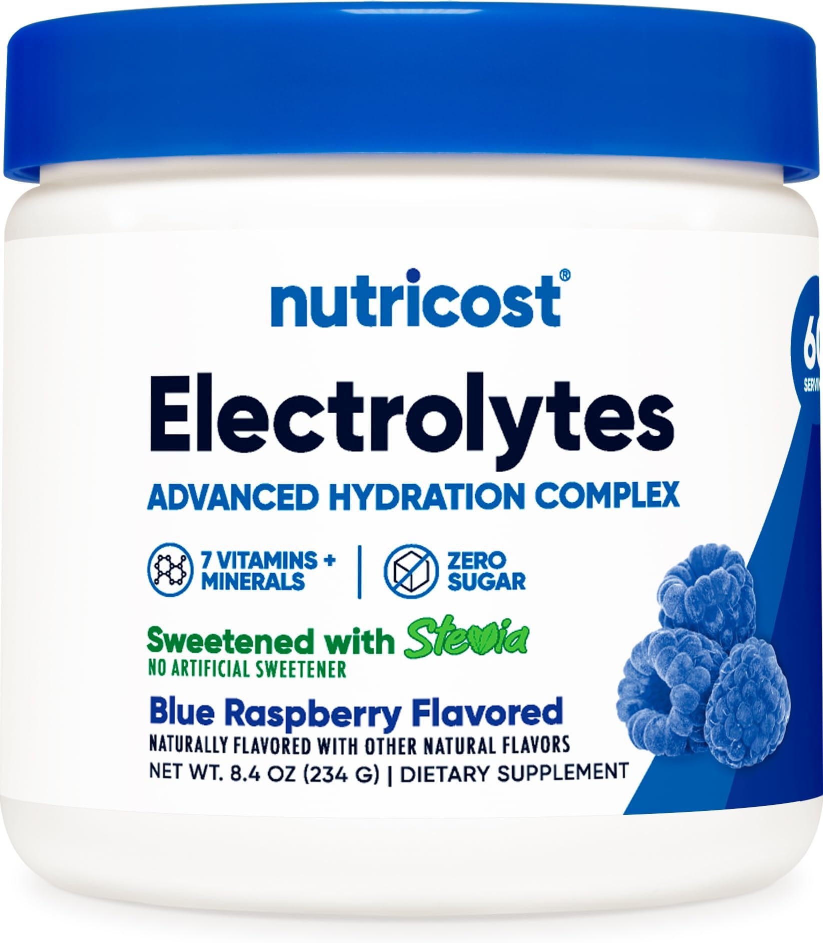 Amazon.com: Nutricost Electrolyte Complex Powder (60 Servings, Blue ...