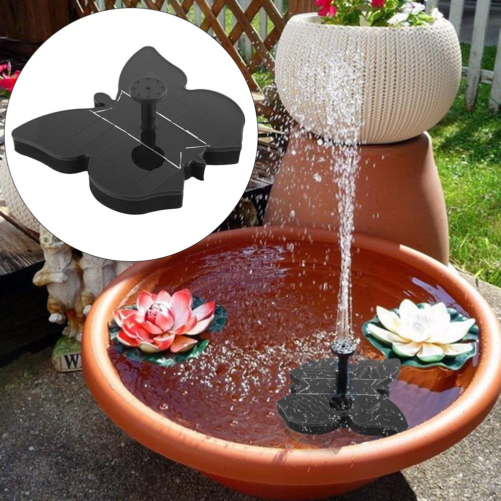 Butterfly Solar Fountains DARTWOOD Solar Bird Bath And Water Fountain