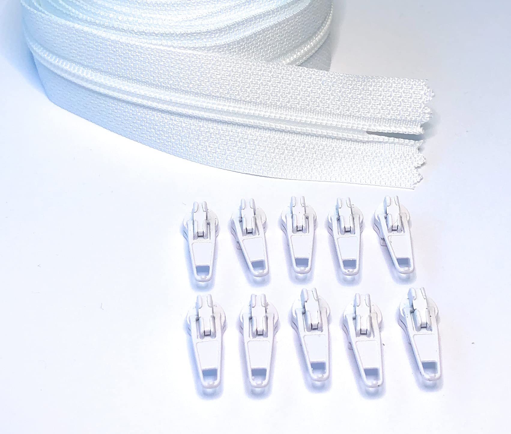 ADS Zipper Continuous Nylon no.3 Zip with Sliders #3 Chain Zipper on ...