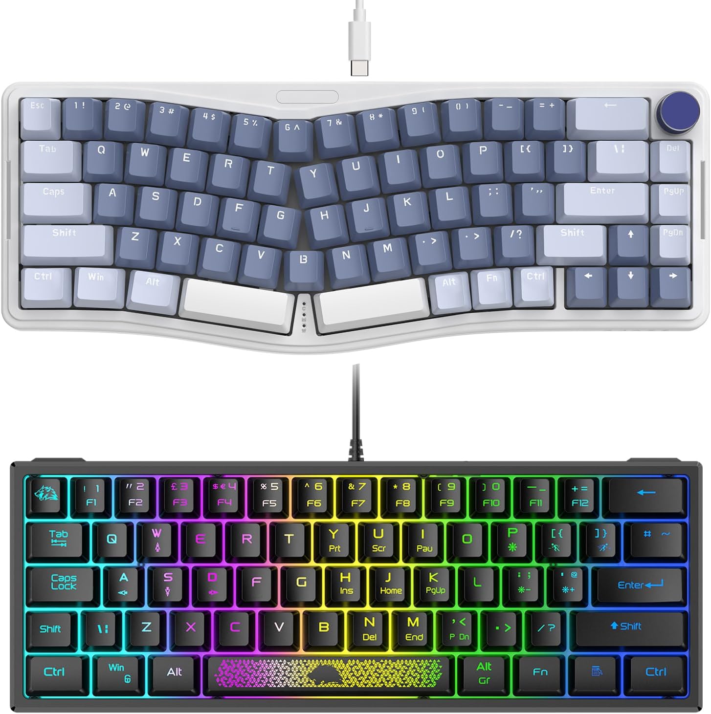 Amazon.com: ATTACK SHARK Wired 68 Key Alice Layout Hotswappable ...