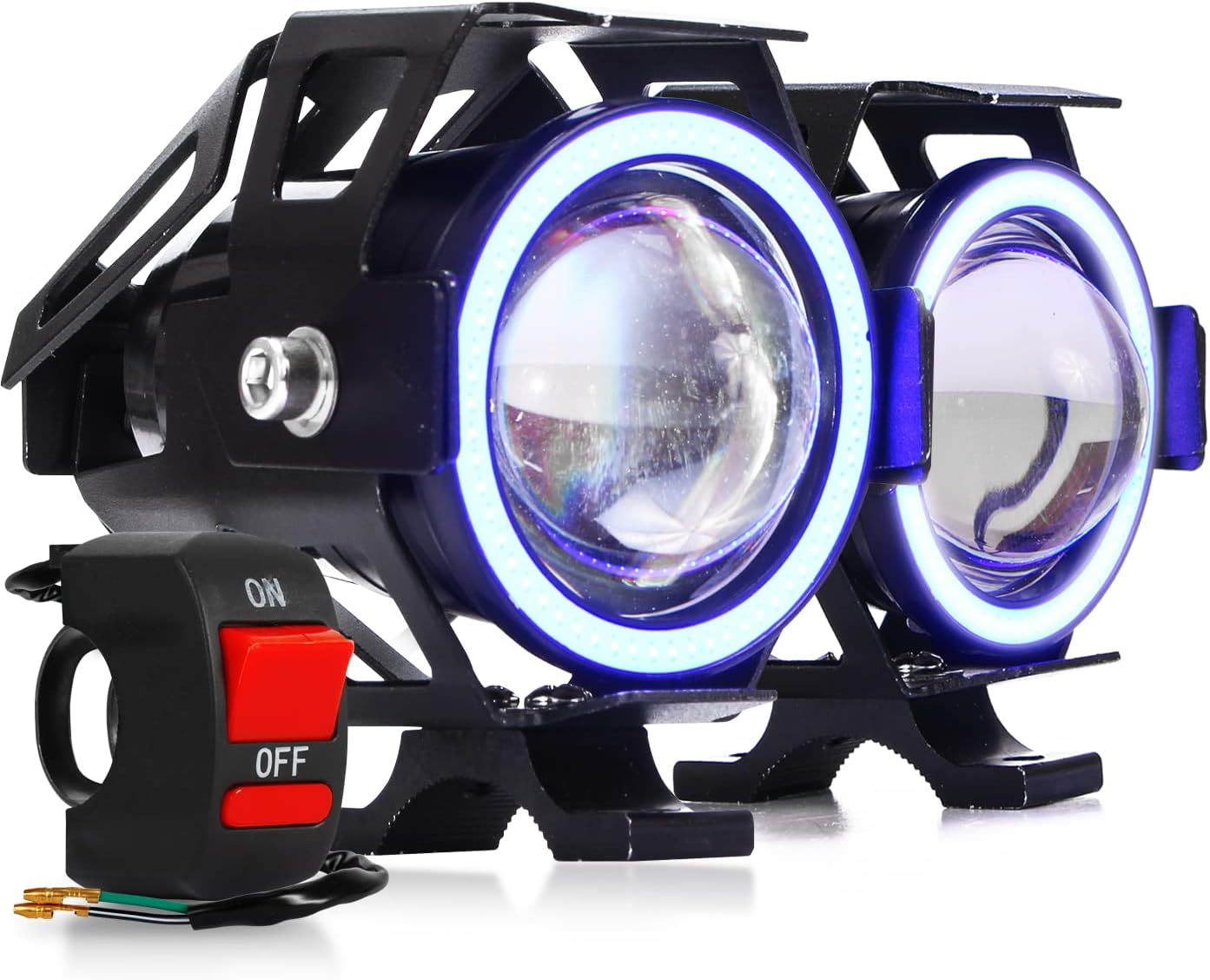 Par Farol De Milha Led Auxiliar U11 30w Angel Eyes Projetor 12v para ...