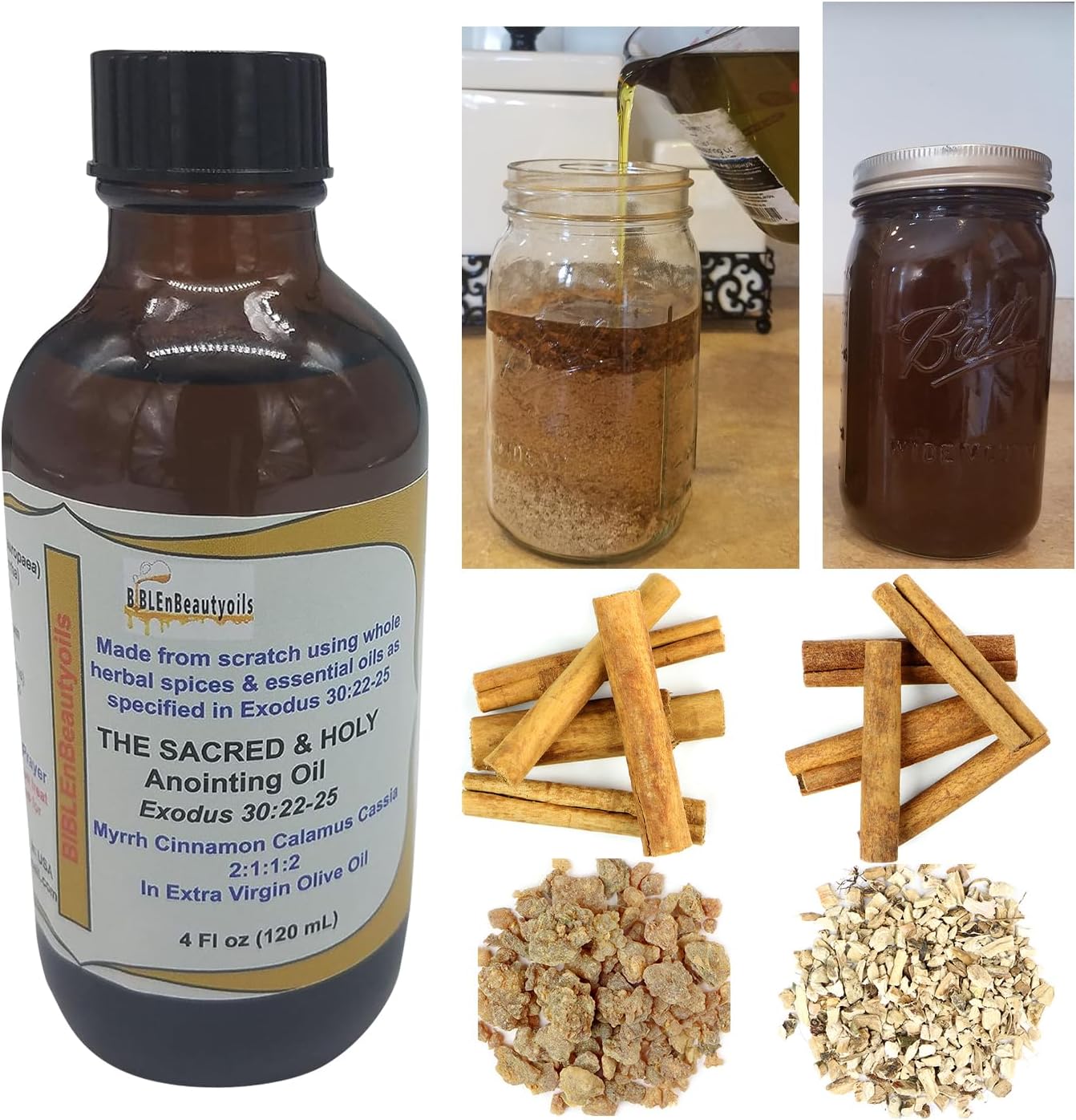 Amazon.com: BIBLE N Beautyoils Exodus 30:22-25 Sacred and Holy ...