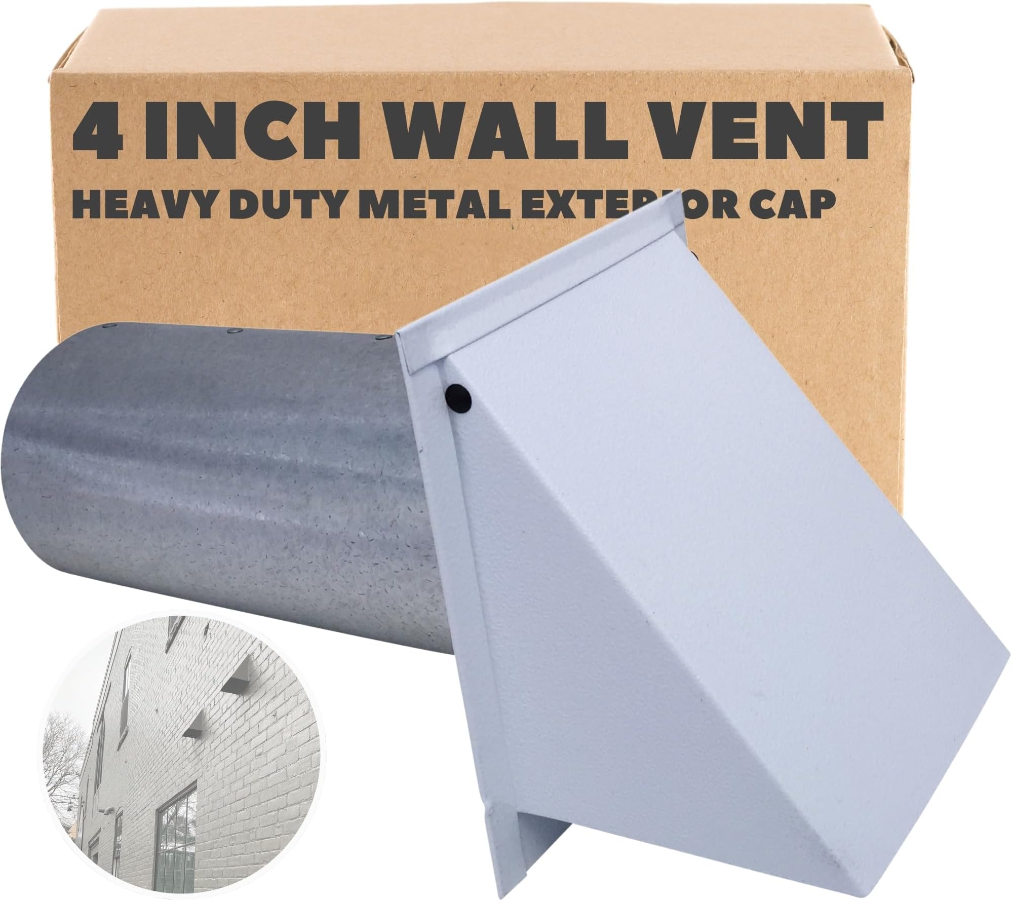 Metal Wall Vent (7 Inch) Damper and Screen (SDWVA 7) - Ducting ...