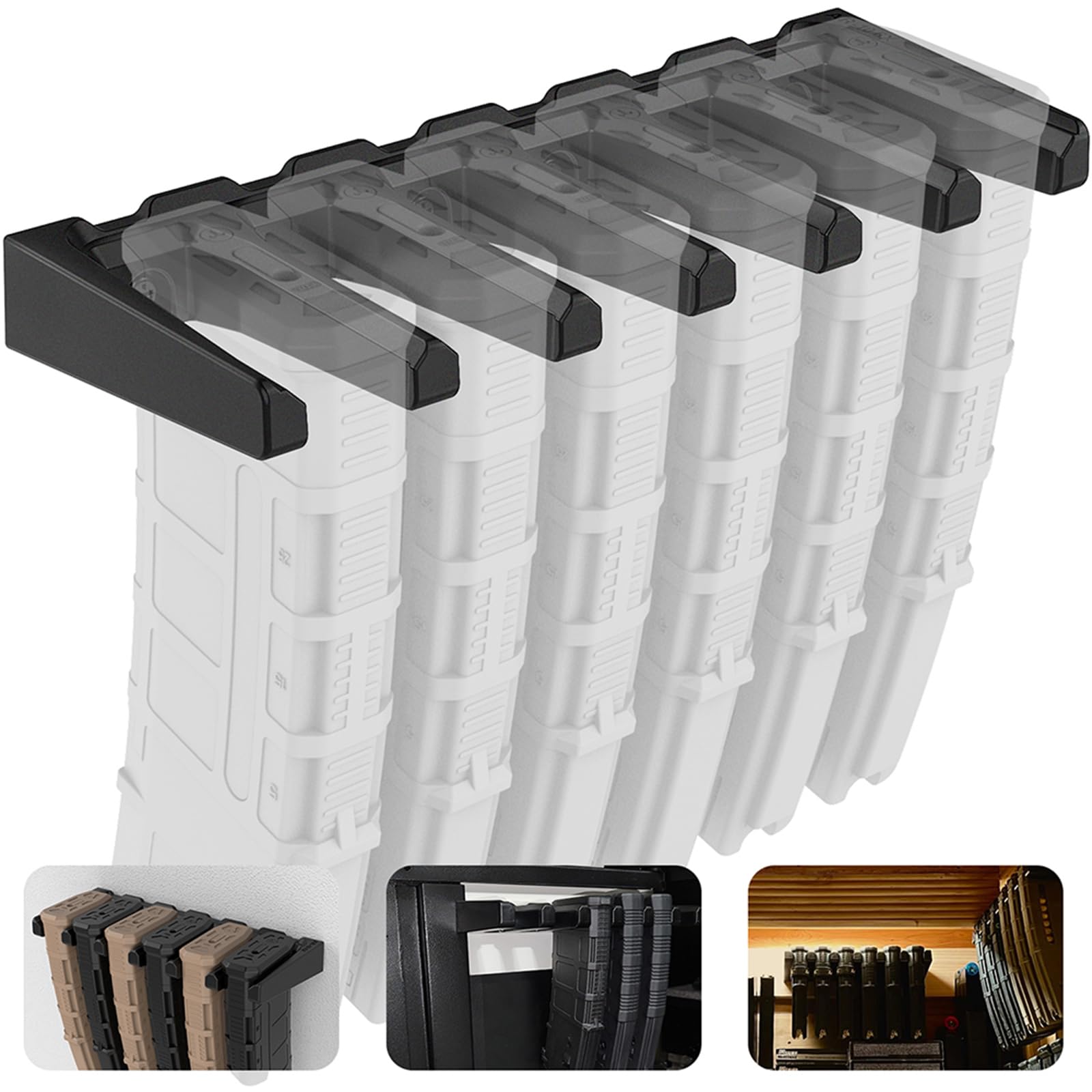 Snapklik.com : 2 Pack AR 10 Wall Mount Mag Holder For Gun Safe Standard ...
