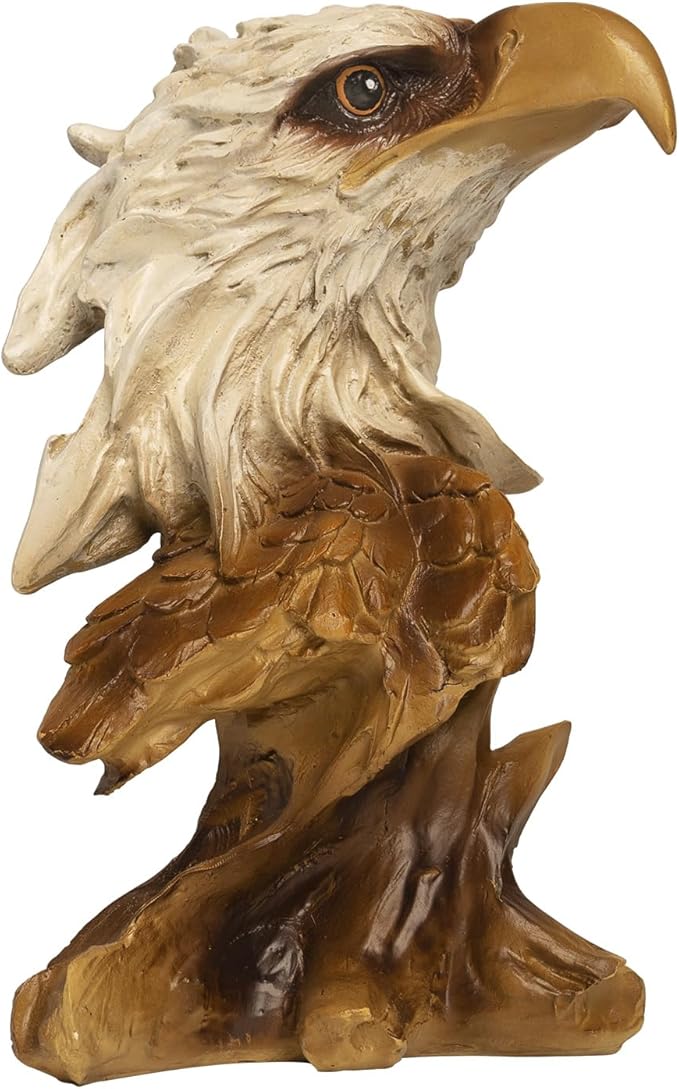 Amazon.com: Bechivie Bald Eagle Statue, Resin Eagle Head Bust Sculpture ...