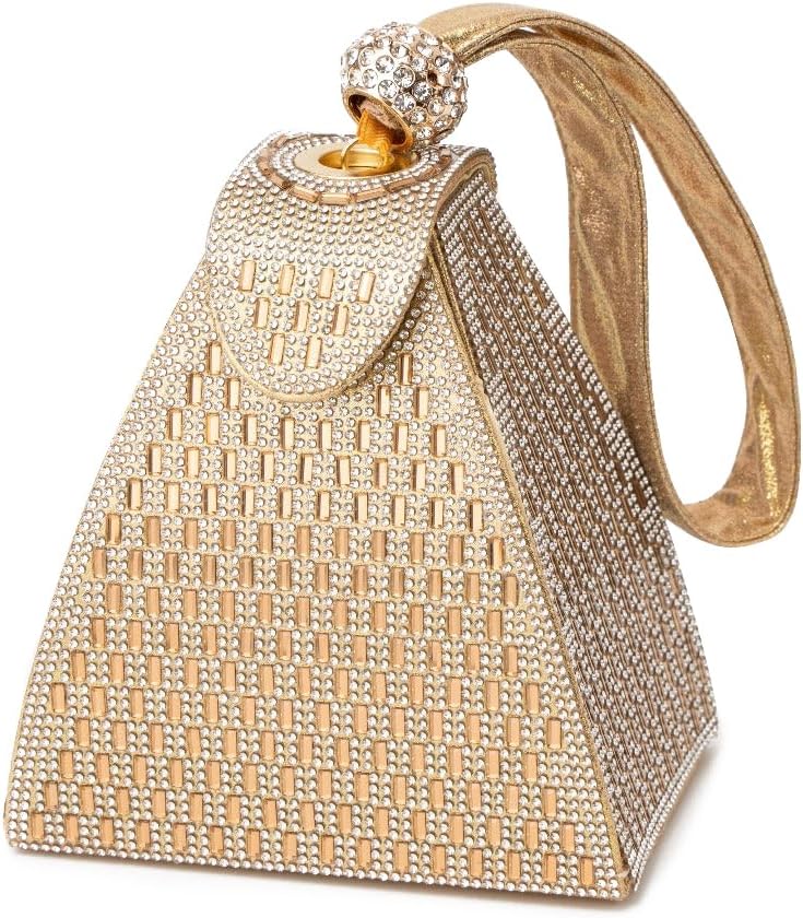 Verano Hill Crystal Pyramid Handbag for Women - Elegant Rhinestones ...