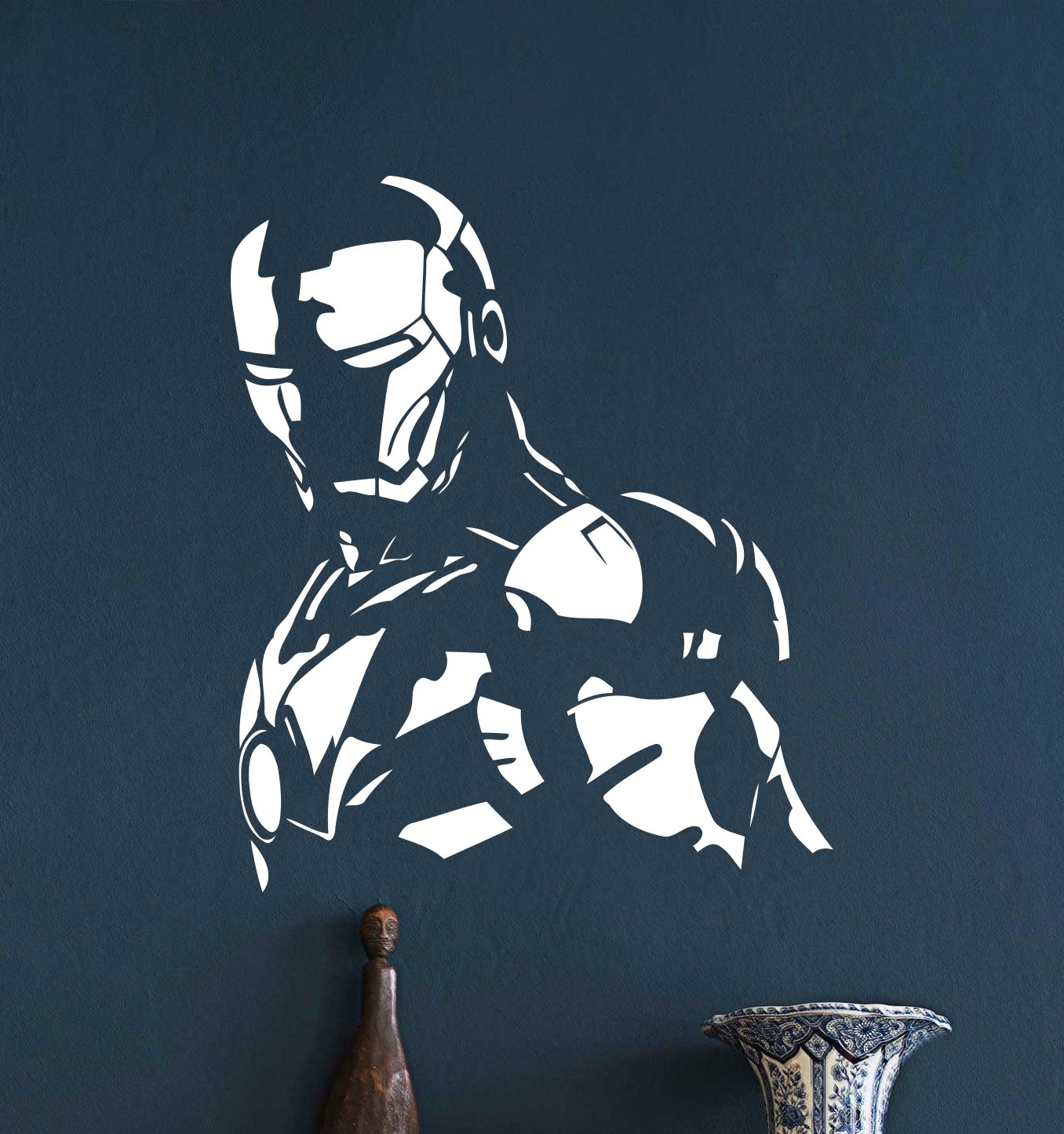 Tony Stark Stencil Indra Graphics Tony Stark Wall Sticker (PVC Vinyl,