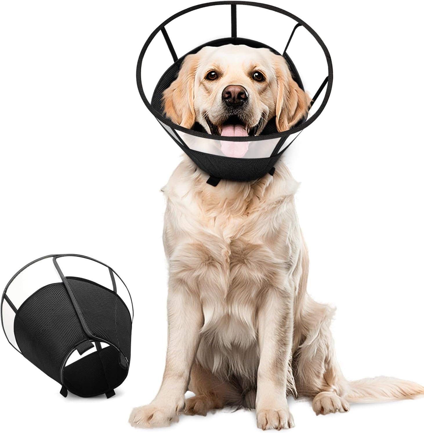 SlowTon Soft Dog Cone Collar, Comfy Dog Recovery Collar After Surgery ...