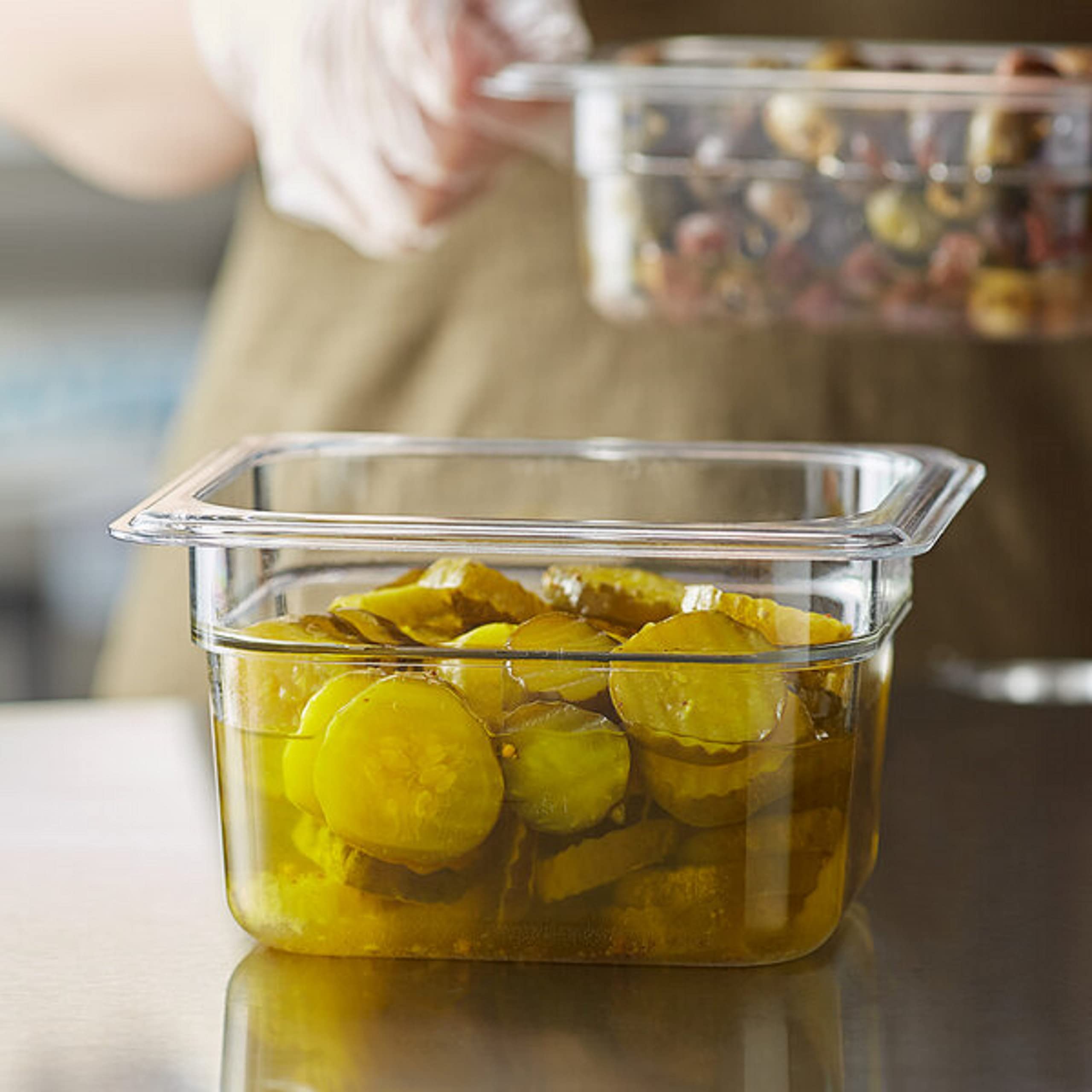 Snapklik.com : 1/6 Size 4” Deep Polycarbonate Food Pan Clear Color ...