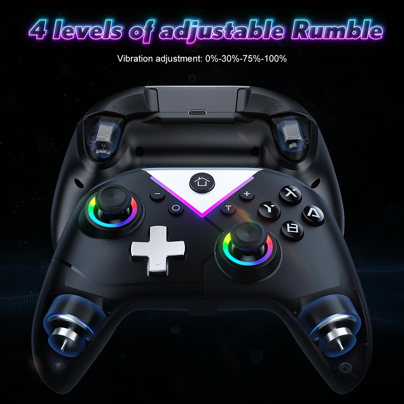 Snapklik.com : RGB Wireless Gaming Controller For PC/Switch/Tesla/PS3 ...