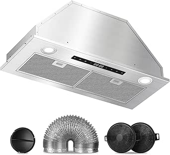 Amazon.com: Range Hood Insert 30 inch, Vent Hood Insert with 600 CFM ...