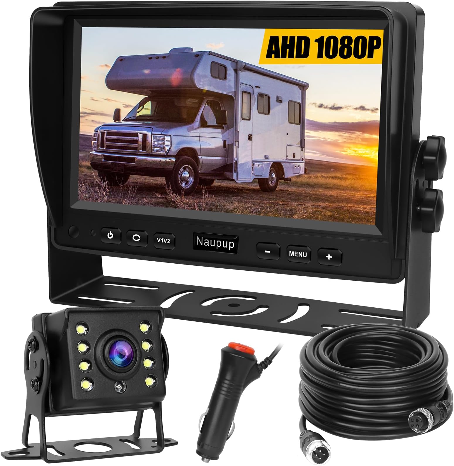Amazon.com: Backup Camera AHD 7'' 1080P Reverse Rear View Back up ...