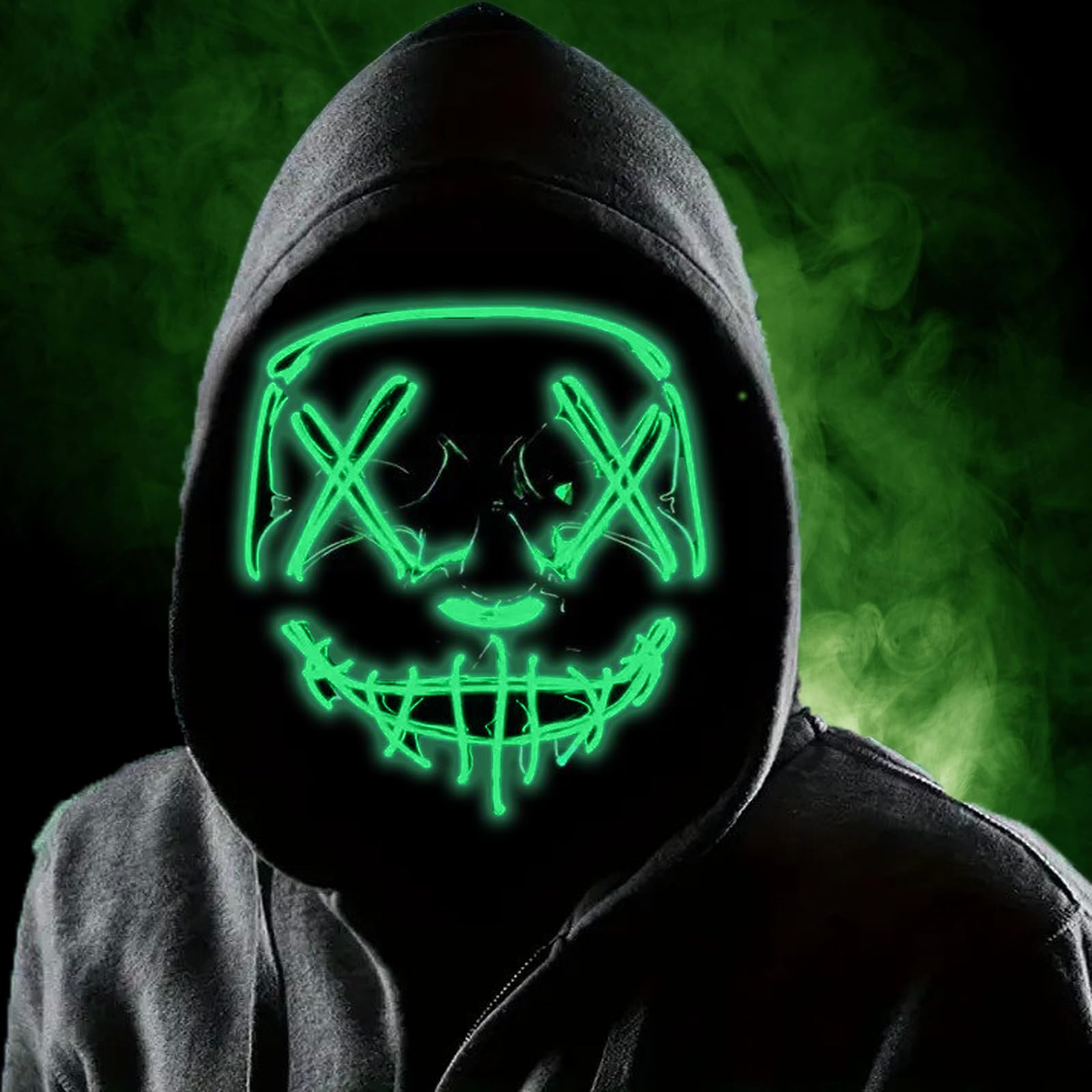 Boolavard Halloween Mask LED Light up Mask for Festival Cosplay ...