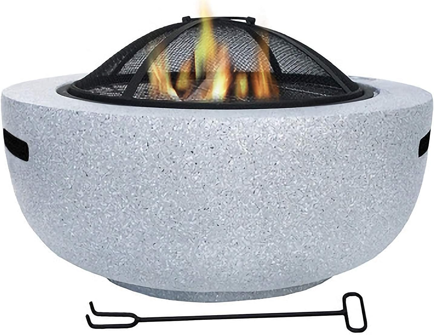 Party Use Fire Pit, BBQ Imitation Marble Brazier, Fire Pits for Garden ...