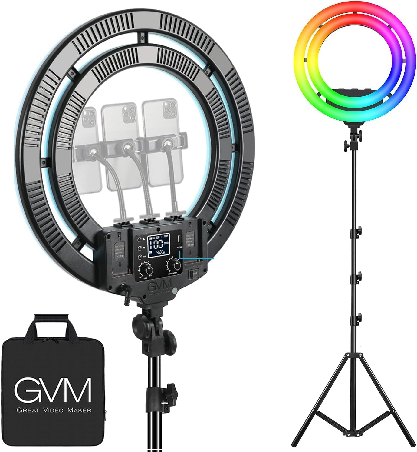Amazon.com : Ring Light with Stand and Remote Controller,19" Light Ring ...