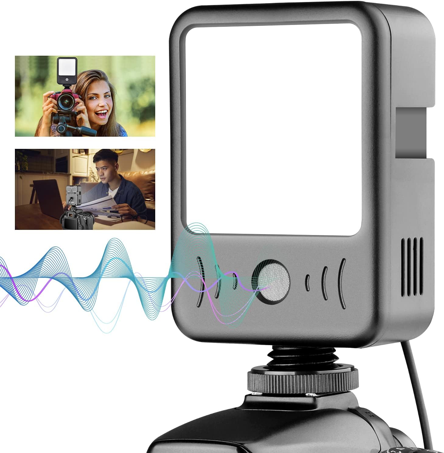 Amazon.com : LED Video Light, YELANGU Built-in Microphone Recording and ...