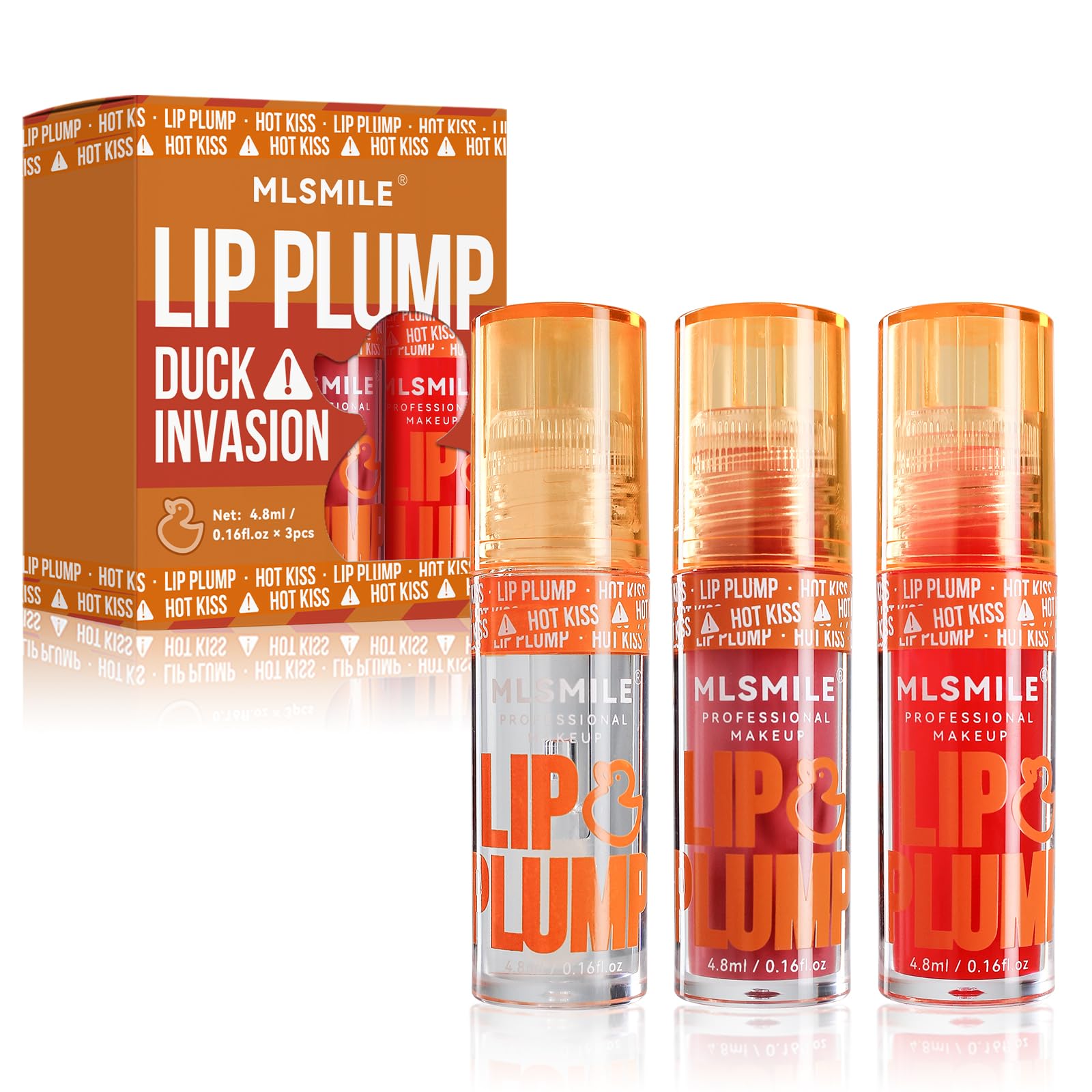 Amazon.com : MLSMILE 3 Colors Duck Lip Plumper Gloss,High Pigment ...