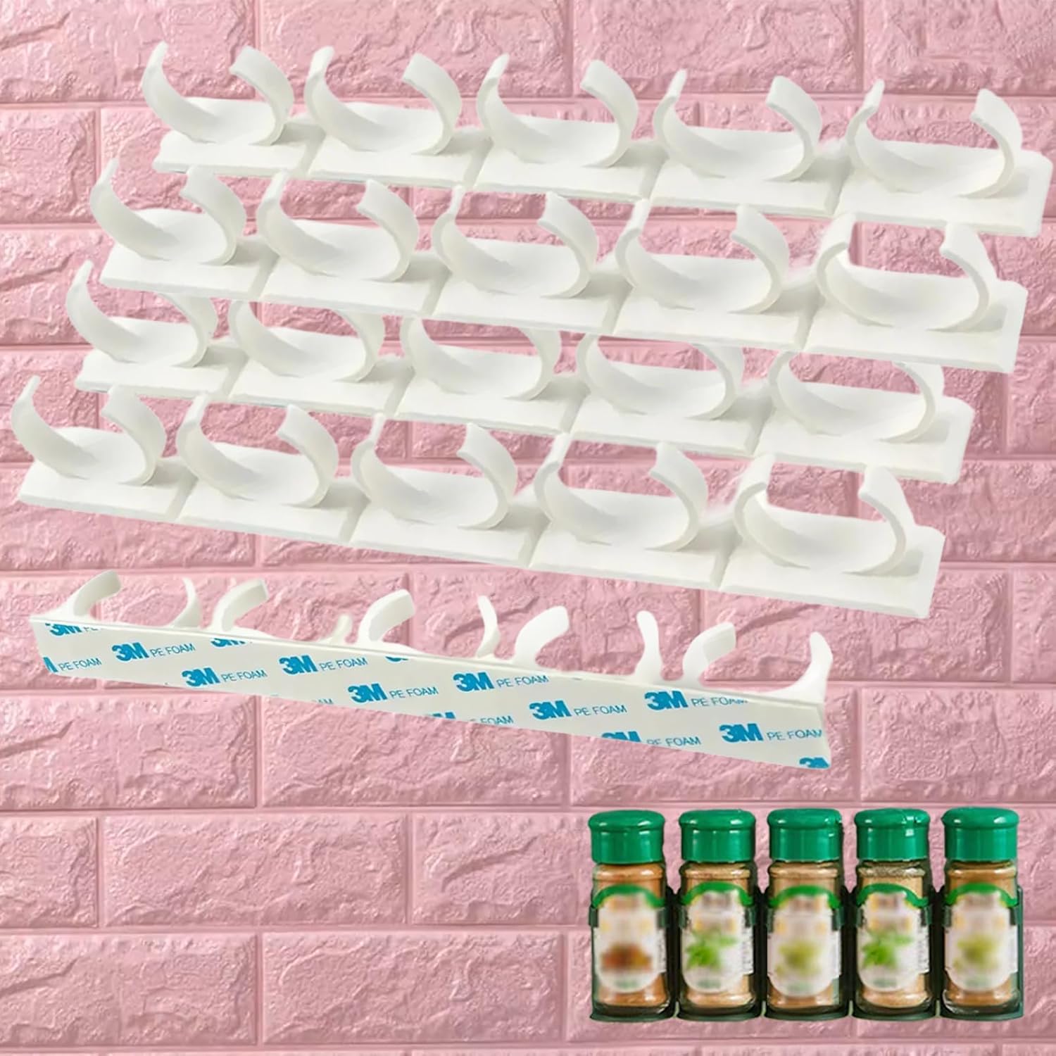 Amazon.com: UGWKivd Spice Rack Clips for Inside Cabinet, 4 Pack, White ...