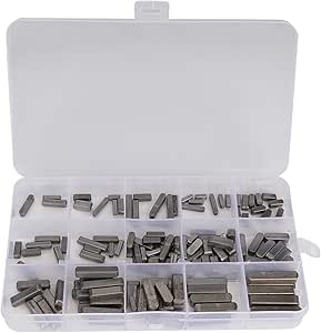 Round Ended Key, 140PCS Key Stock Assortment Feather Parallel Keystock ...