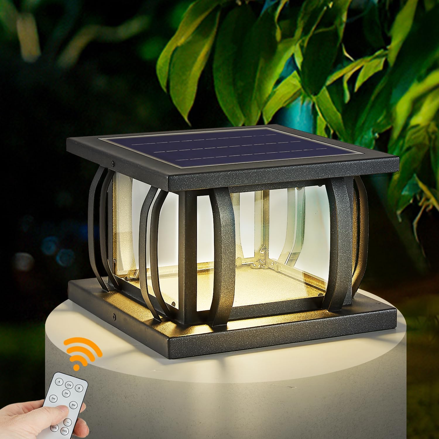 SCNYCUL Outdoor Solar Post Cap Lights with Dusk to Dawn, Modern Solar ...