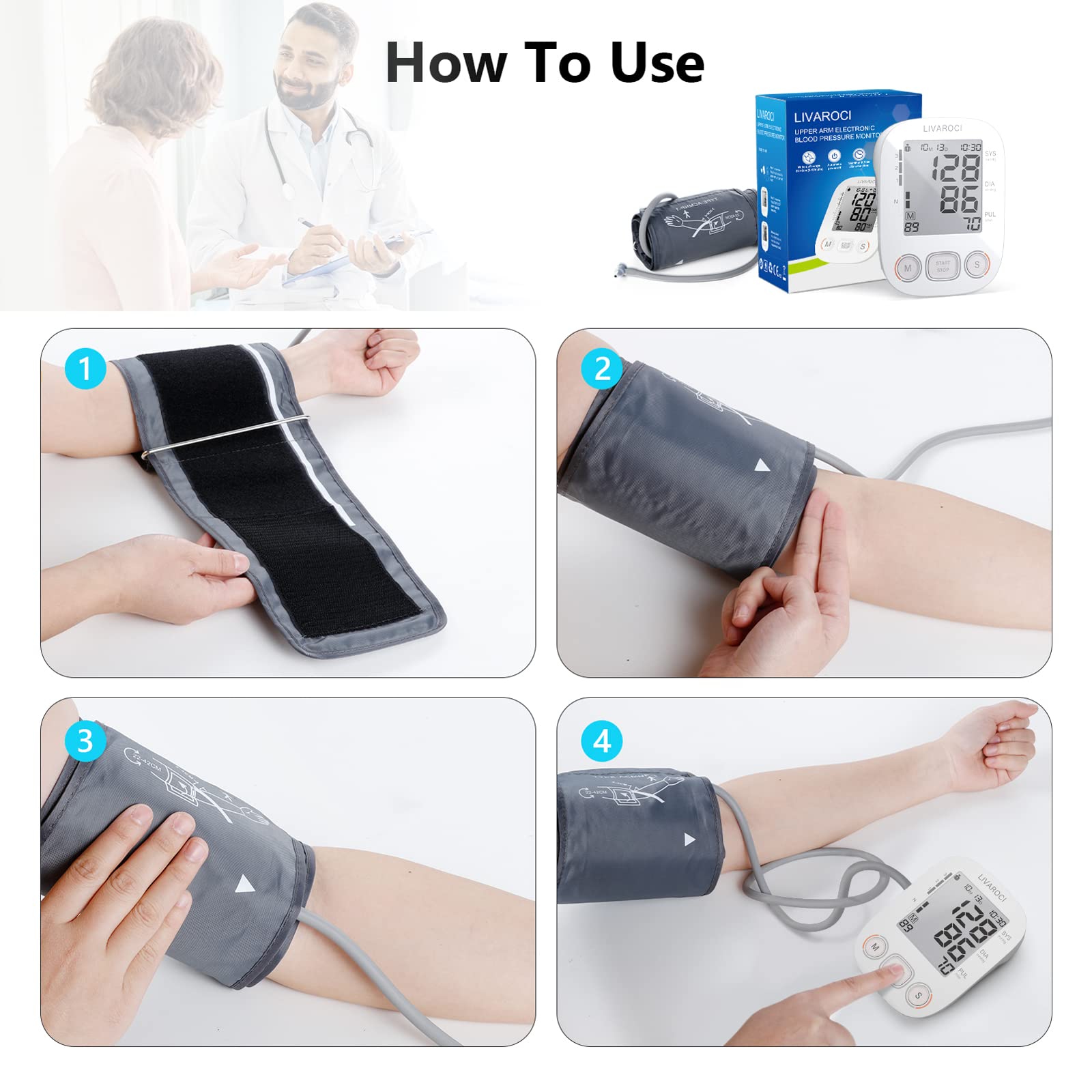 Blood Pressure Monitors for Home use with Blood Pressure Cuff Arm Extra ...