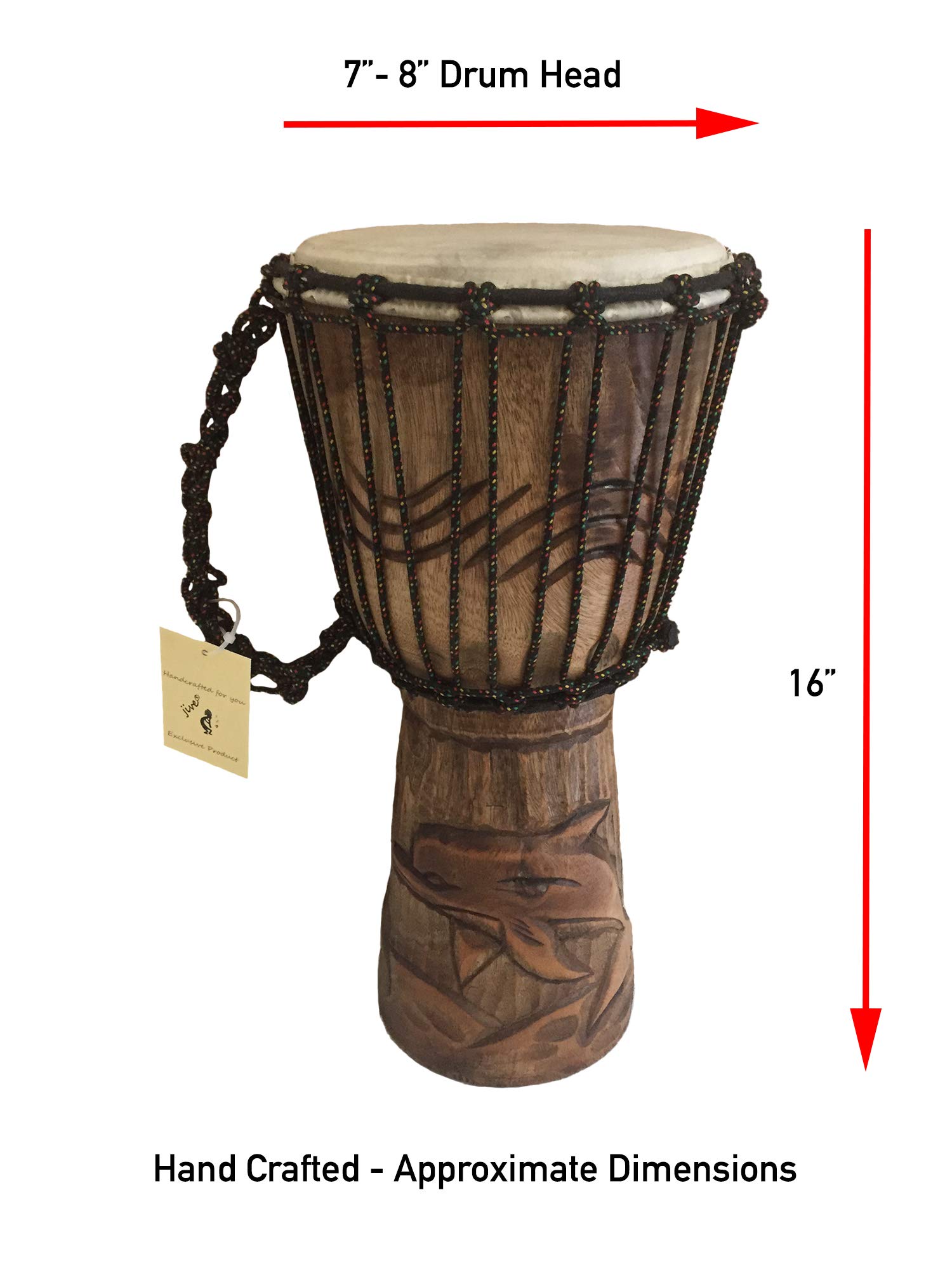 Snapklik.com : JIVE Djembe Drum African Bongo Congo Wood Drum Deep ...