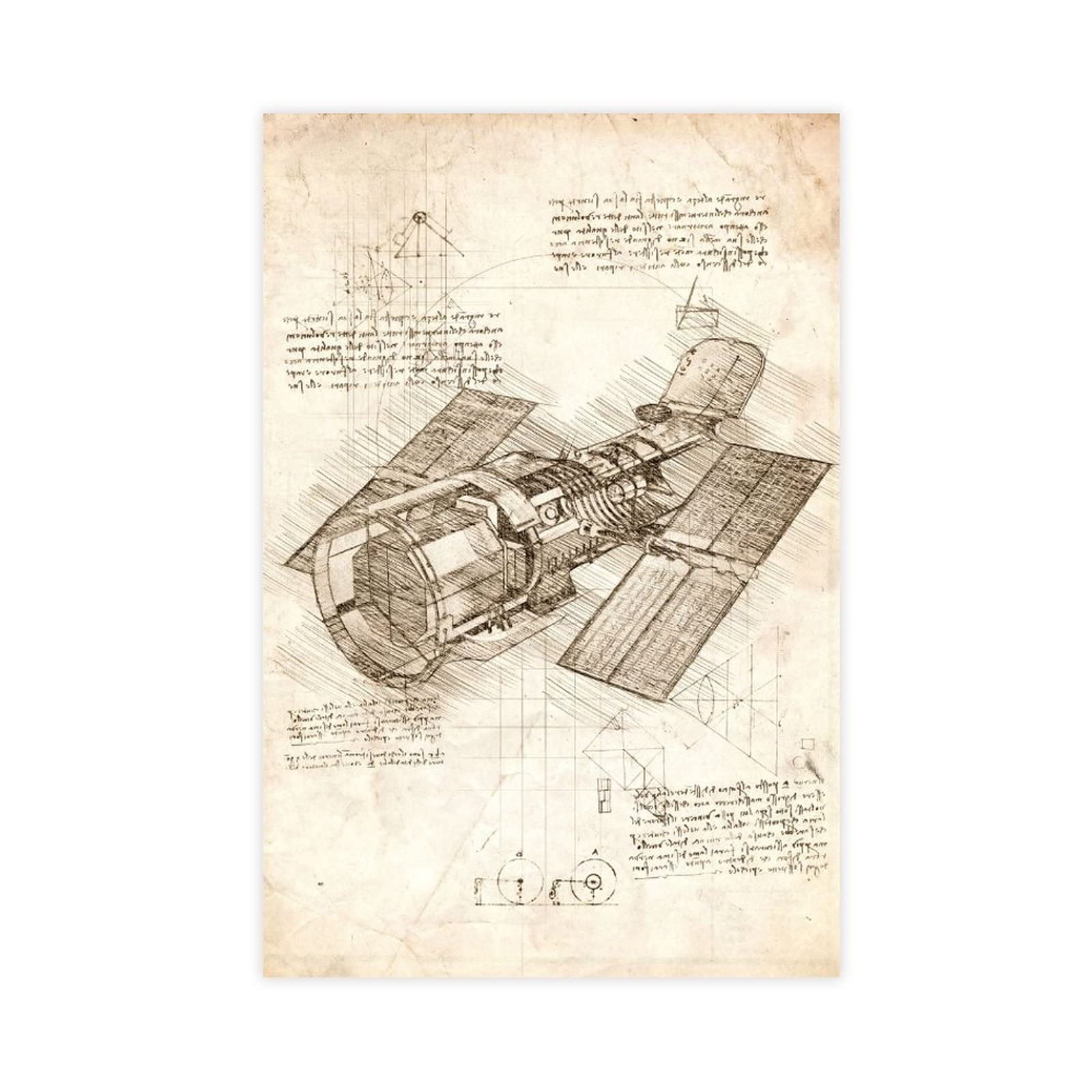Hubble Telescope Drawing Design