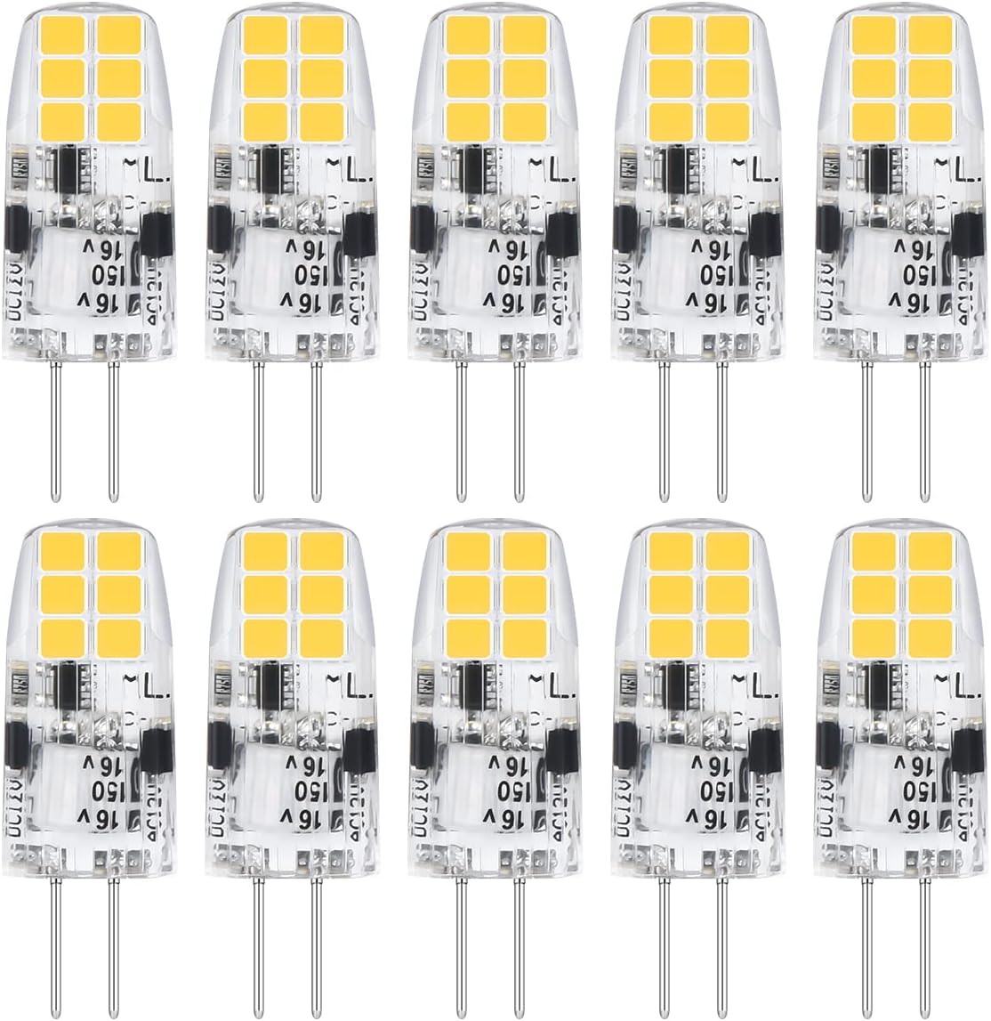 Amazing power G4 LED Bulb, 12V Bi Pin 20W Halogen Bulb Replacement, NOT Dimmable, Daylight White ...