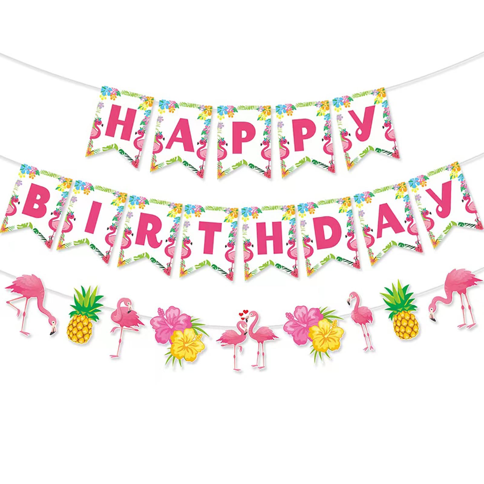 Amazon.com: Zwiebeco Flamingo Happy Birthday Party Decoration Tropical ...