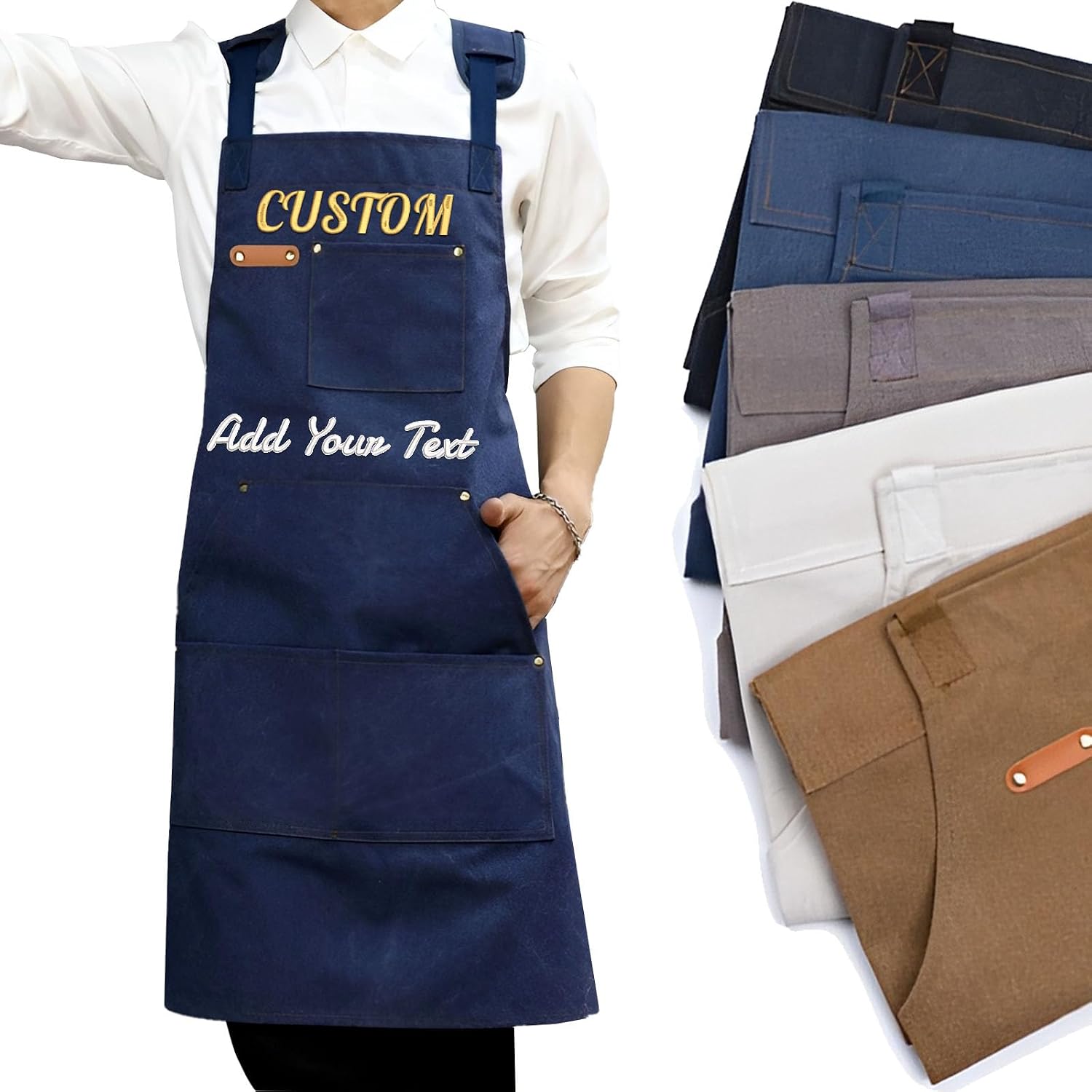 Amazon.com: Custom Work Apron for Welding & Woodworking - Heavy Duty ...