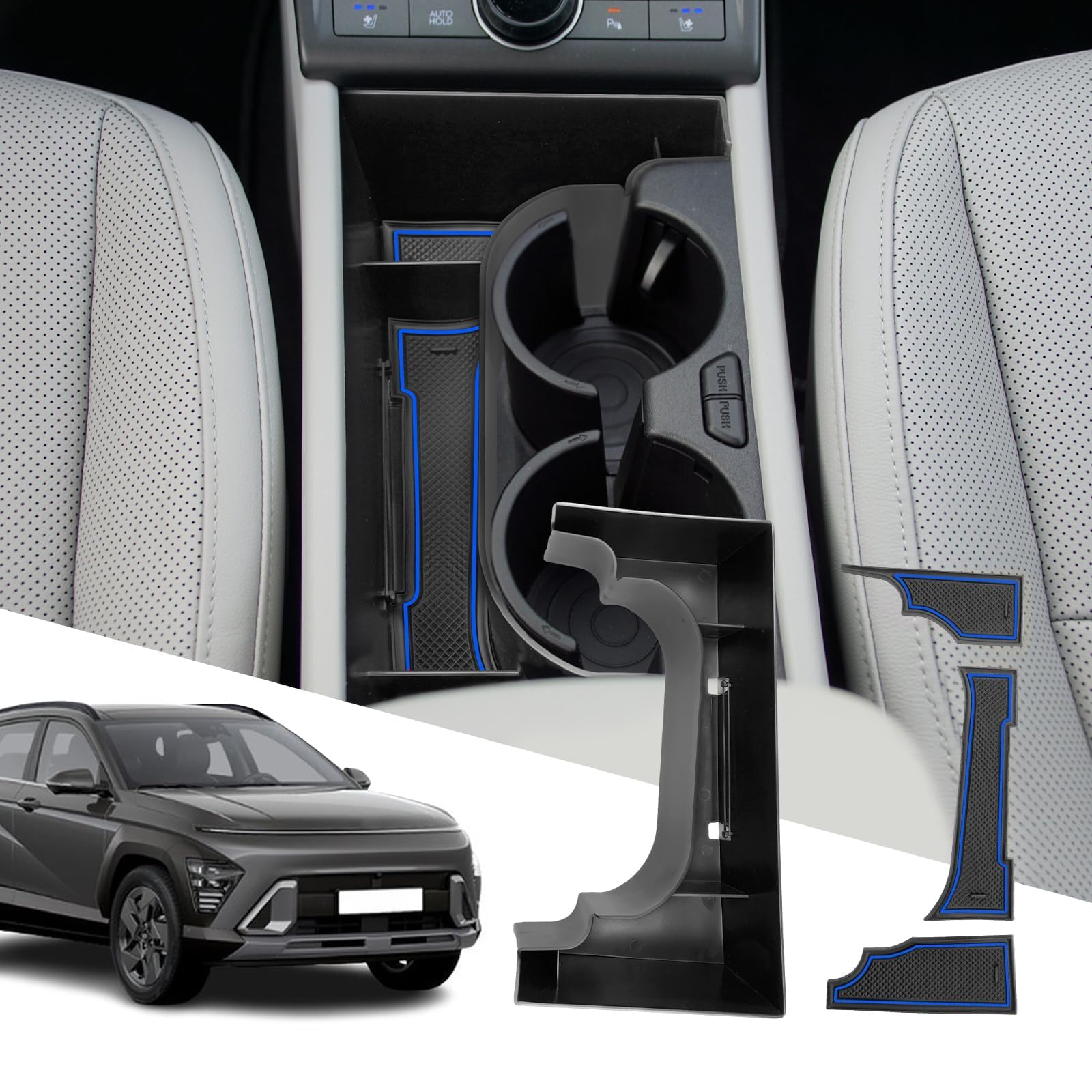 Snapklik.com : Fit For 2024 Hyundai Kona Center Console Organizer ...