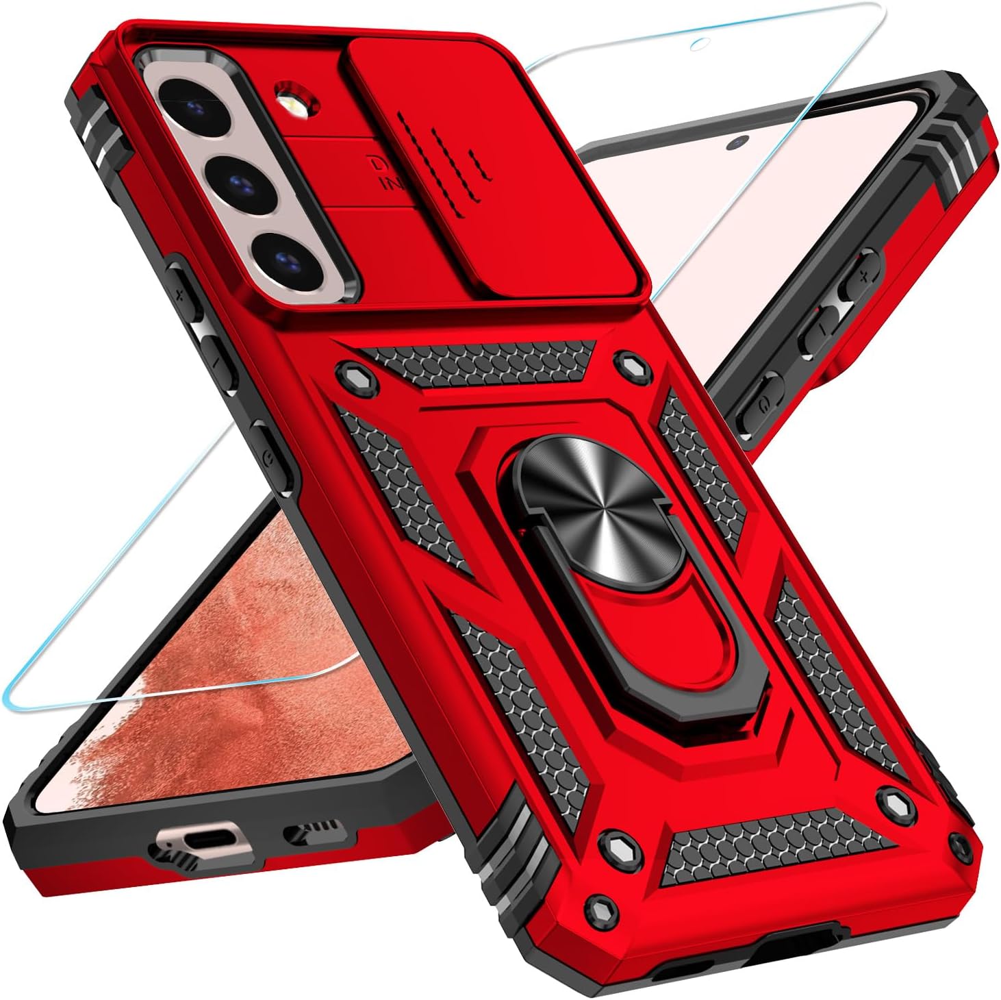 Amazon.com: Fucozan for Samsung Galaxy S22 Plus Case Galaxy S22+ Case with Kickstand Armor ...